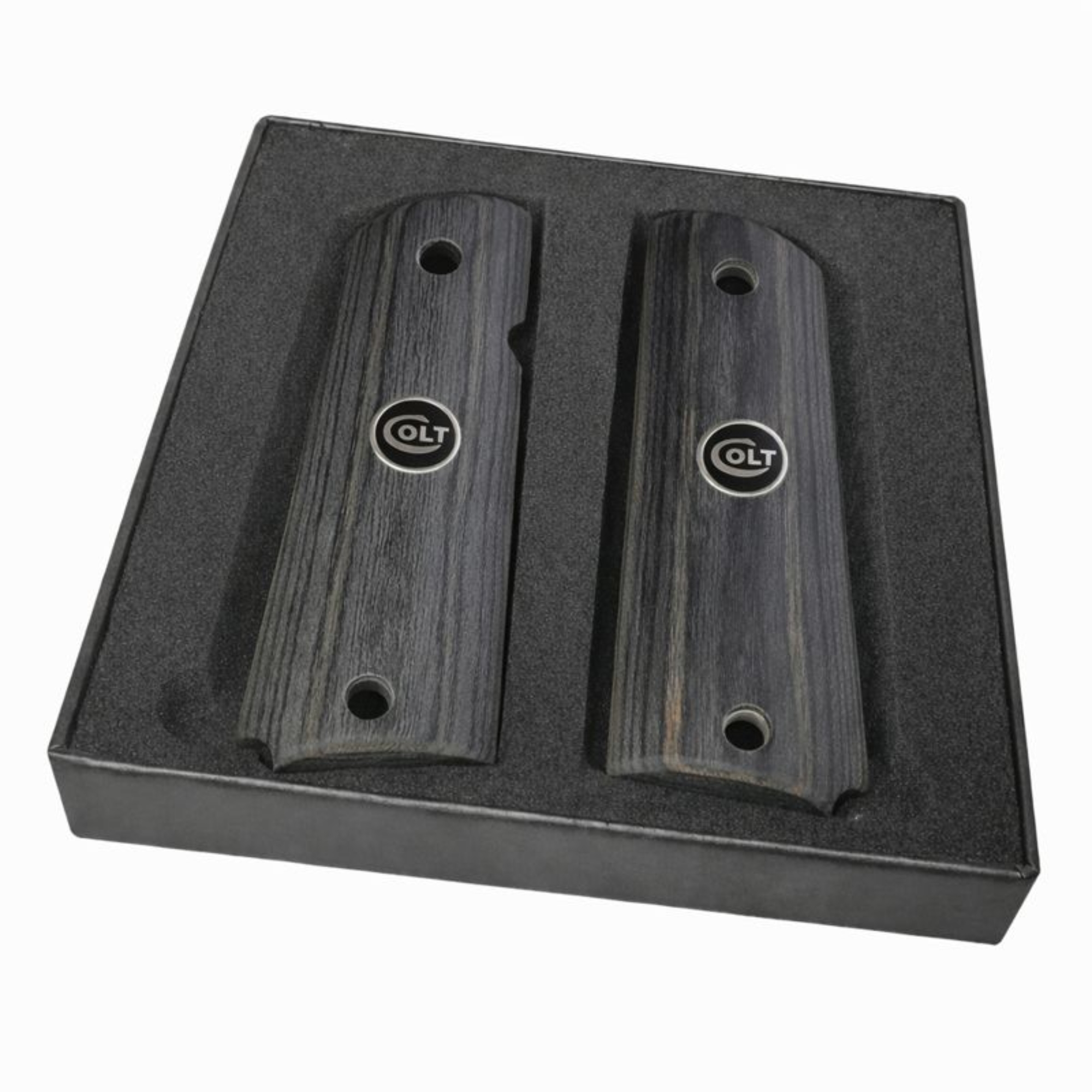 1911 Full Size Grips in Black Walnut with Black COLT Medallion fits ...