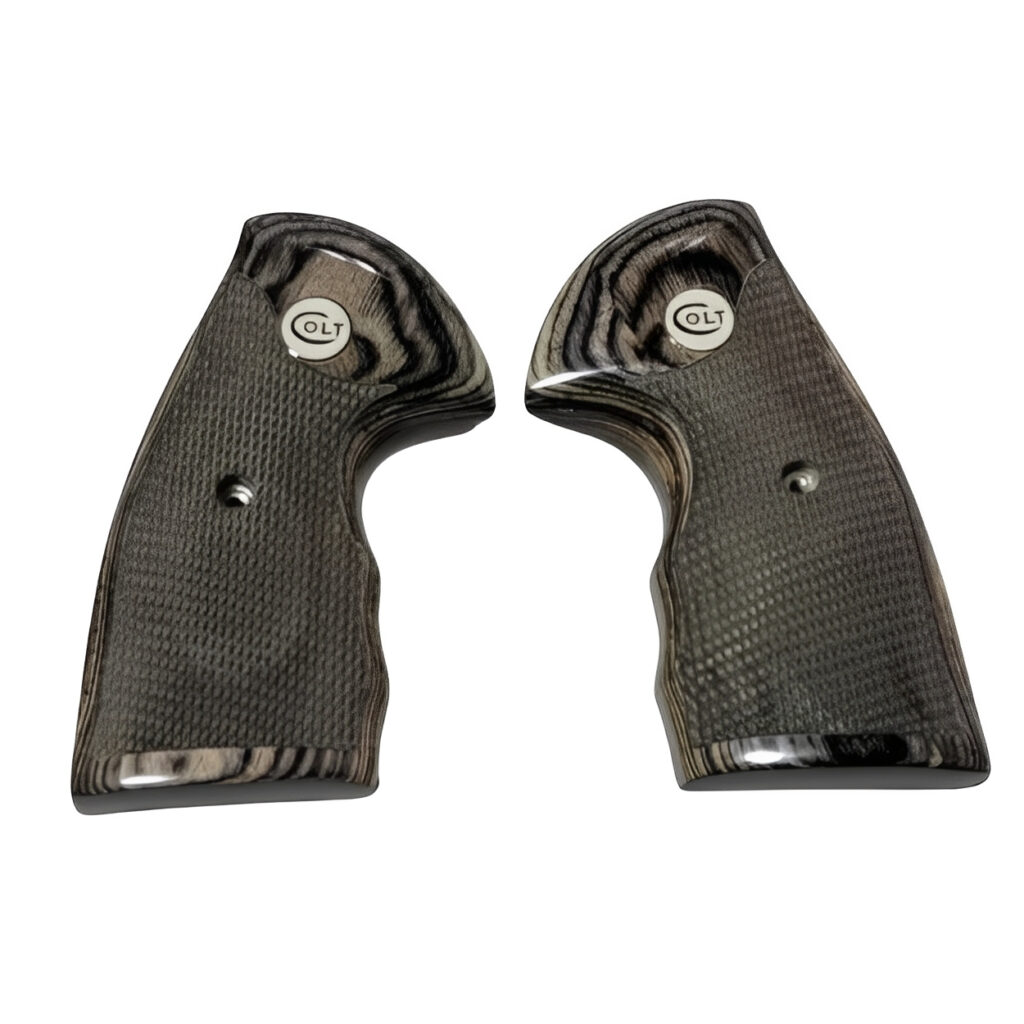 Black Rosewood Grips with a White Enamel Medallion with Silver COLT ...